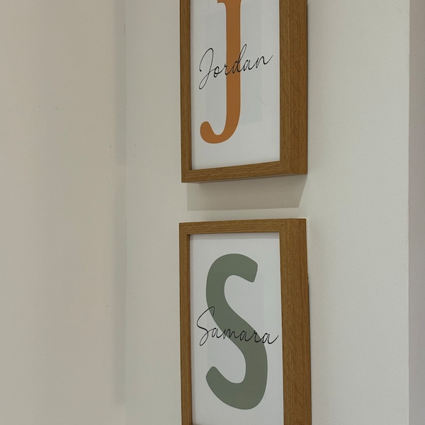 Custom Initial Print| Printable Name Sign| Personalized Name Print ...