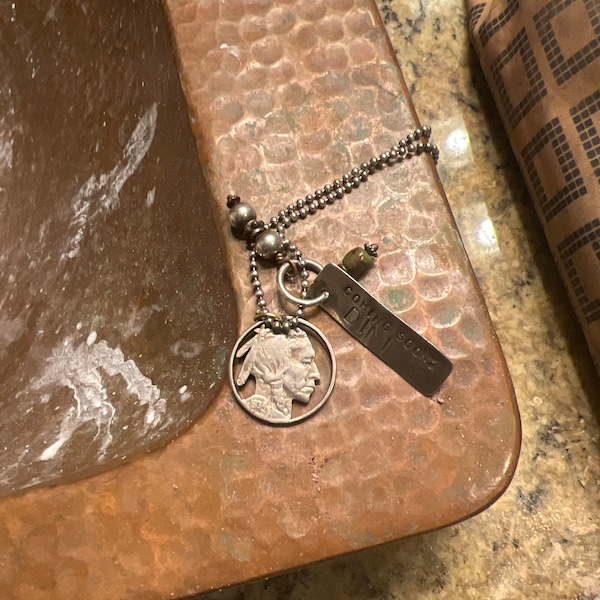 Cut Coin Buffalo Head Nickel Pendant Necklace - Etsy