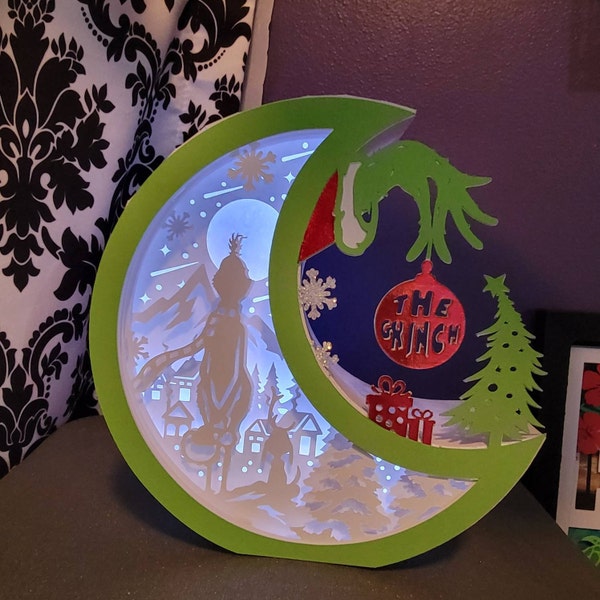 Alice 3D Paper Cut Light Box Shadow Box Night Light Bedroom Shadow Box ...