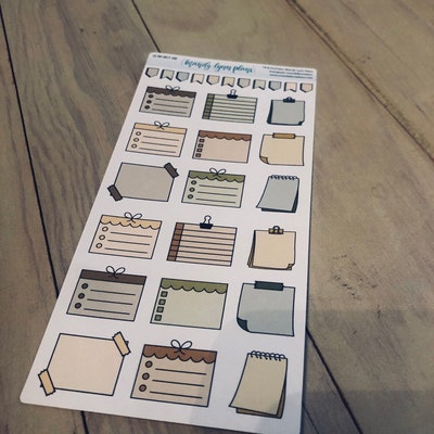 Colored Sticky Note, Notebook, Flag, Half Box, Bow, Notes, Binder Clip ...