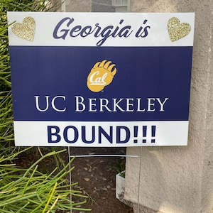 Personalized College Bound Yard Sign, College Logo Sign, Custom ...