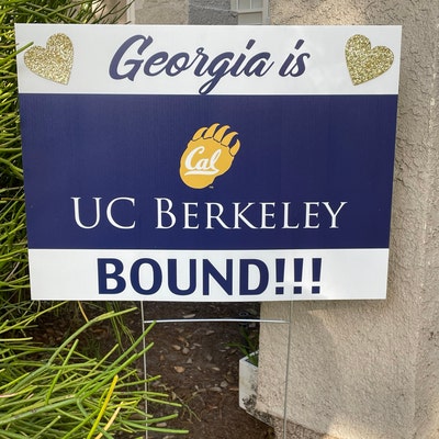 Personalized College Bound Yard Sign, College Logo Sign, Custom ...