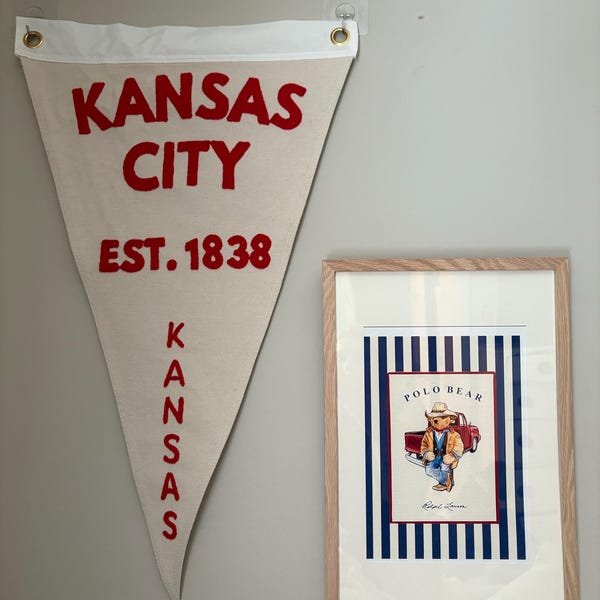Hand Embroidered Pennant Flag Custom Unique City Name Pennant Flag ...