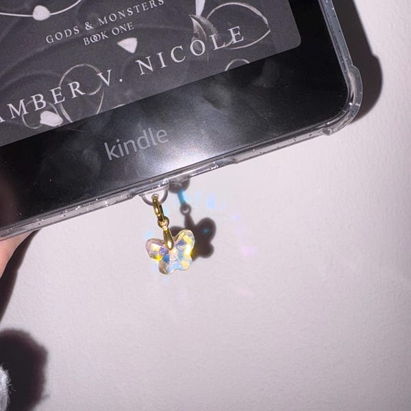 Glass Crystal Phone Charm Anti Dust Plug Kindle Charm USB C Plug Charm ...