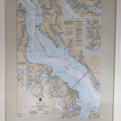 CUSTOM Nautical Map / Chart Printed on Canvas, Acrylic, or Metal Most ...