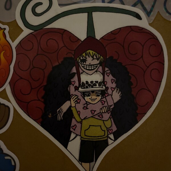 Corazon and Trafalgar Law Sticker - Etsy