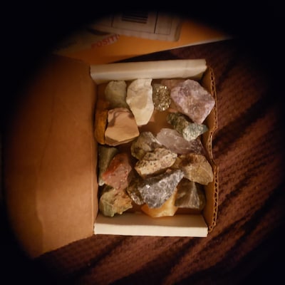 MINIATURE Crafters Collection Box: Gems Crystals Natural Raw Minerals 1 ...