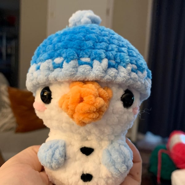 No Sew Snowman Crochet Pattern Easy Fast Amigurumi Plushie Bestseller ...