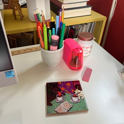 Beagle Singer Songwriter Dog Art Print Stretched Canvas or Paper Print ...