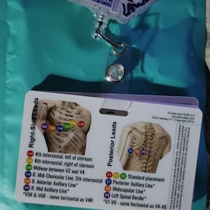 EKG 12 Lead Placement Vertical Badge Card - Etsy