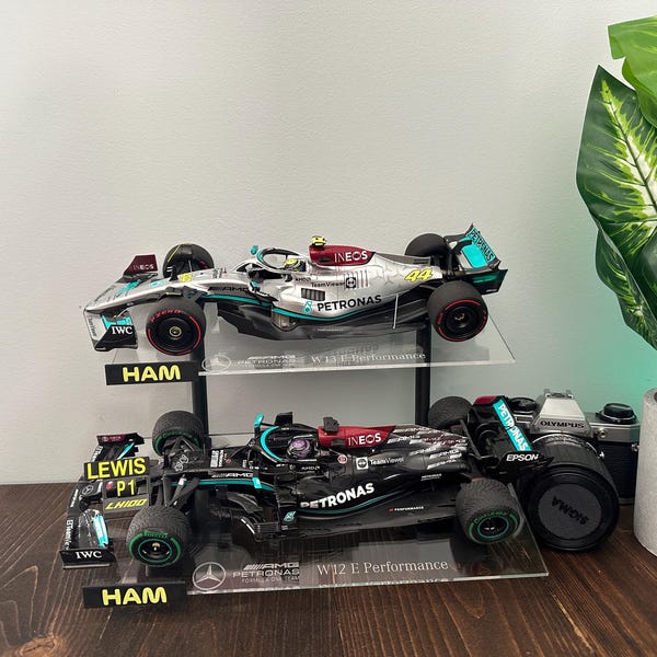 1:24 Scale Model, 2 Tier, Angled Desktop Display Stand Suits Formula 1 ...