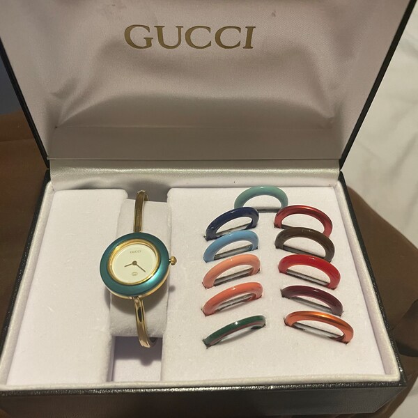 Vintage Gucci Multi Bezel Swiss Watch With Cert. of Authenticity - Etsy