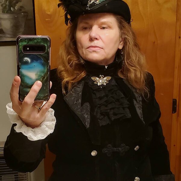 New Womens Steampunk Swallow Tailcoat Gothic Long Maroon Velvet Coat ...