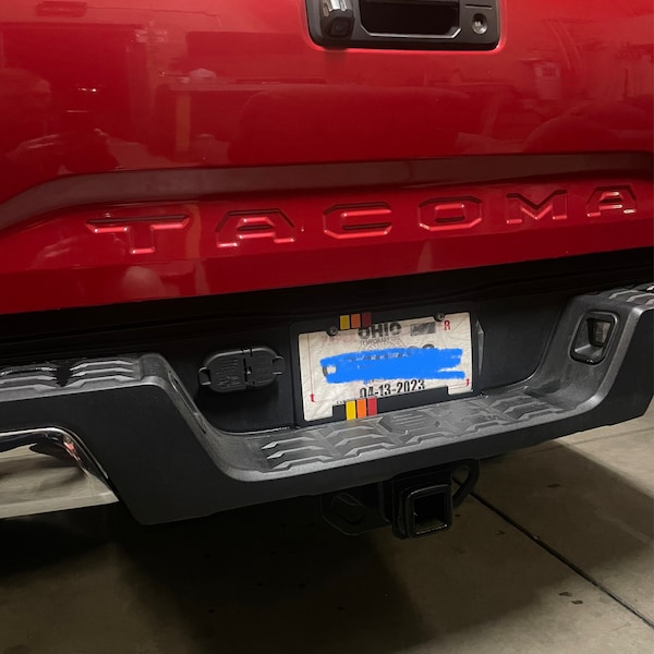 Vintage-toyota-retro-style-license-plate-frame-trd-offroad-tacoma-fj ...