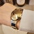 Suizo Vintage Quartz Wrist Watch, Oversized Gold-toned Round ...