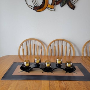 Floorcloth Area Rug in Chalky Blue prima Donna Design. Hand Painted ...