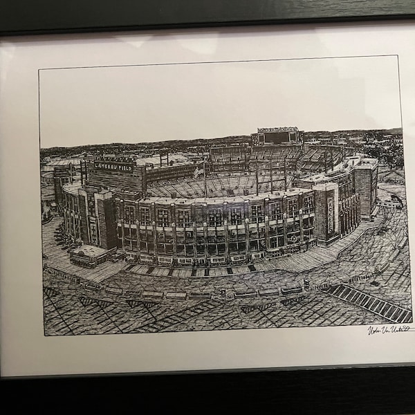 PRINT Drawing of Husky Stadium Washington Huskies UW Football Seattle ...