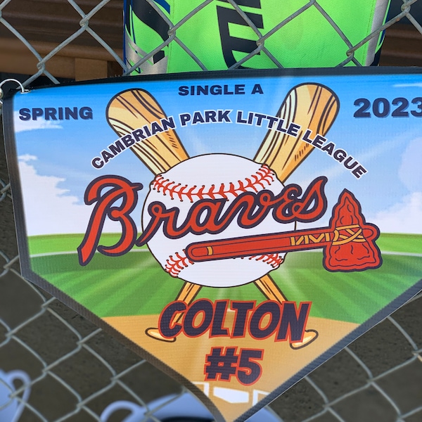 Custom Little League Baseball/softball Vinyl Banners, Flags, Pennants ...