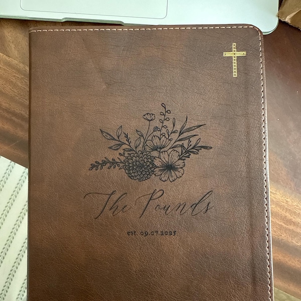 Custom Wedding NIV Bible, Christian Wedding Guestbook, Personalized ...