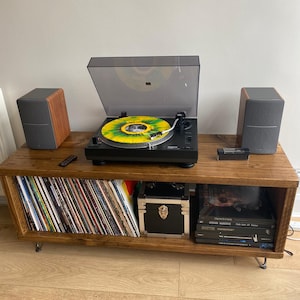 DJ Stand Record Player Sideboard Vinyl Unit | Etsy UK