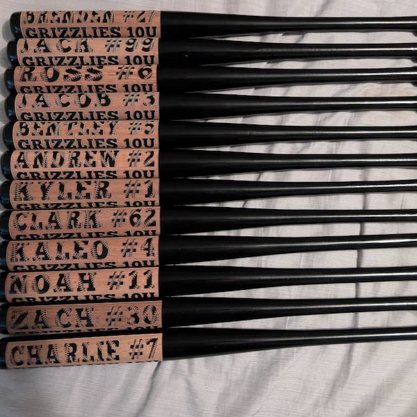 Baseball Team Gift, Personalized Bat, Mini Baseball Bat, Little League ...