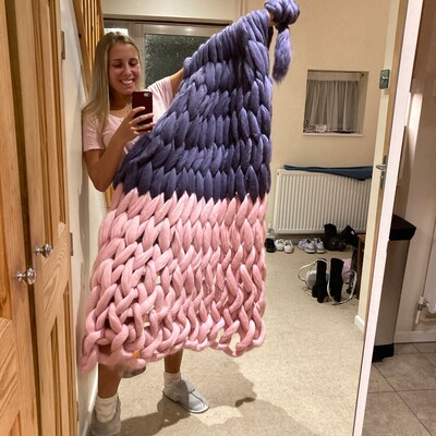 Big Chunky Yarn Super Bulky Merino EPIC EXTREME Arm Knitting Kit Giant ...