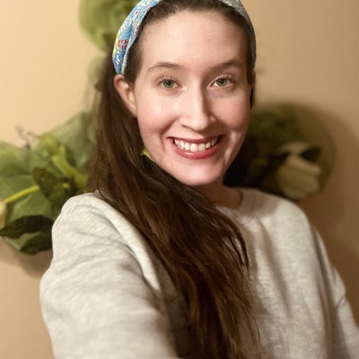 Kimono Fabric Headscarf, Japanese Fabric Headband, Head Scarf, Red ...