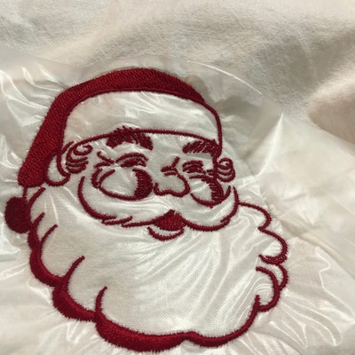Retro Style Santa Face Machine Embroidery Design 4 Sizes - Etsy