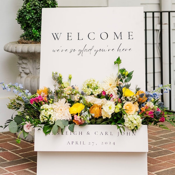 DECAL ONLY Flower Box Welcome Sign Decal - Etsy