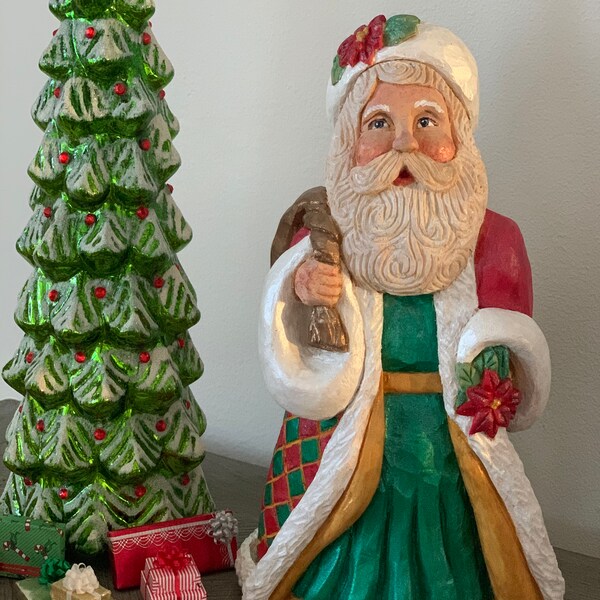 Hand Carved Old World Santa - Etsy