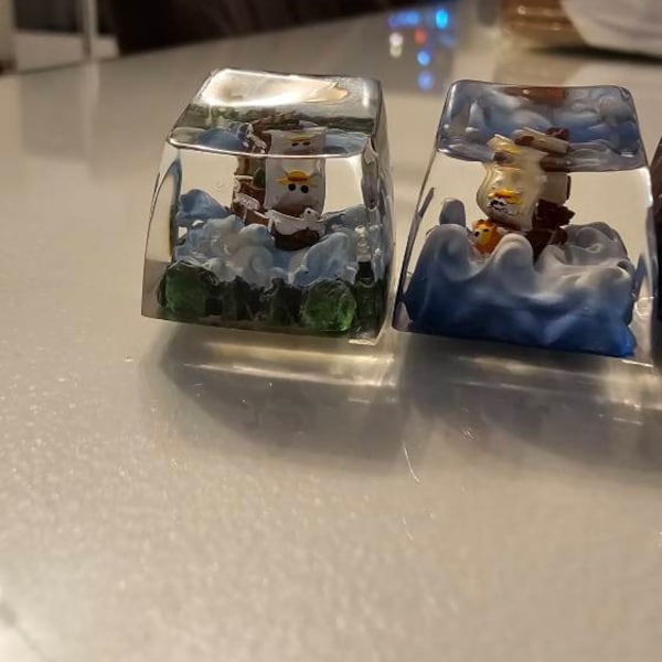 Glowing Fire Artisan Keycap, Fire Demon Anime Keycap, Anime Keycap ...