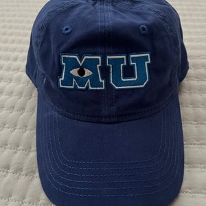 Monsters University Hat Embroidered Baseball Cap MU Design - Etsy