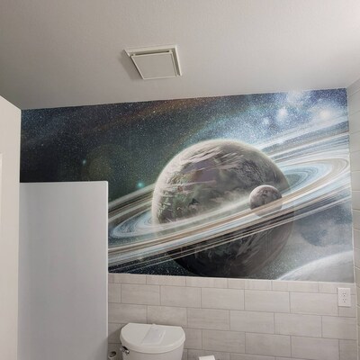 Space Wall Mural for Living Room Deep Space Home Mural - Etsy