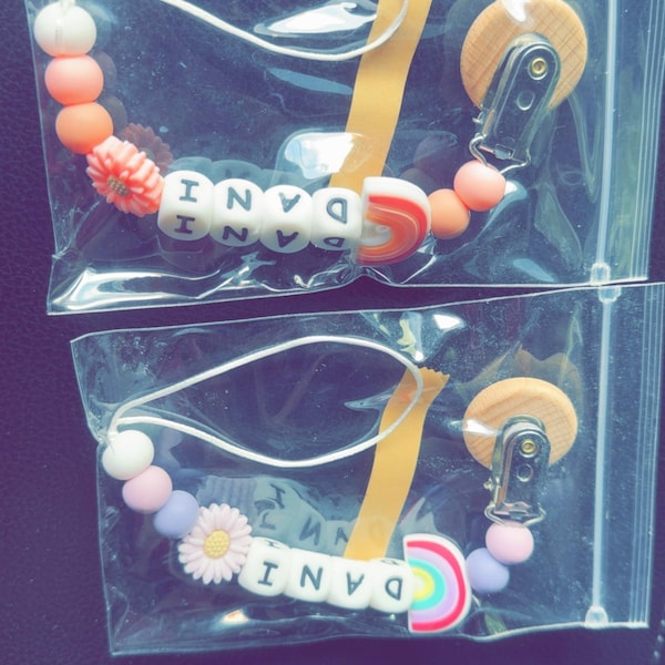 Personalized Pacifier Clip, Custom Baby Pacifier Clip, Personalized ...