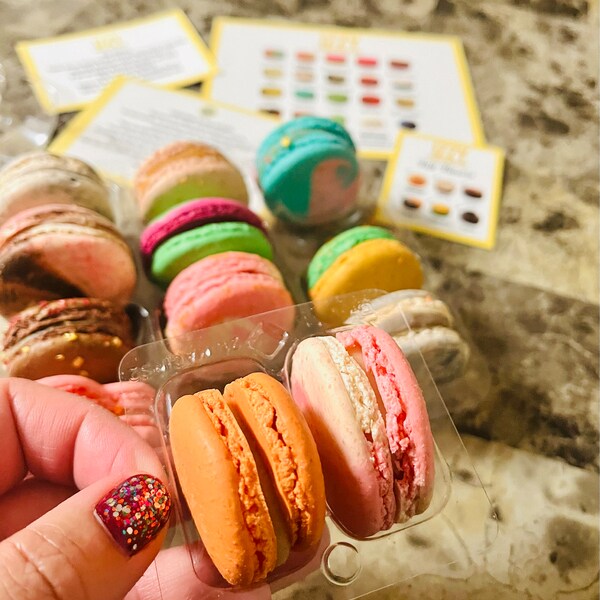 French Macarons - 12 Macarons Box Cookies - ICE PACK -assorted/choose ...