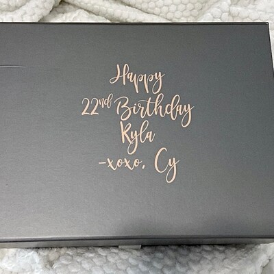 Real Foil Print, Personalised Gift Box With Name, Custom Gift Box With ...