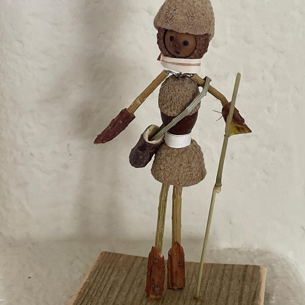 Medieval Scholar Acorn Elf - Nature-inspired Figurine - Etsy