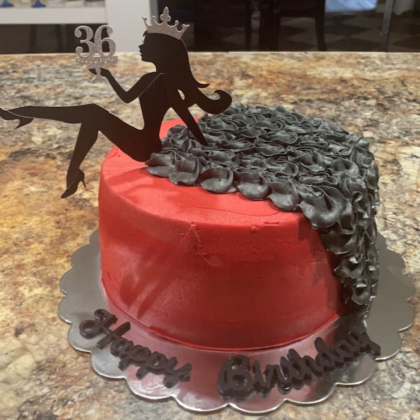 Sitting Girl Cake Topper,sitting Woman Cake Topper, Diva Cake Topper ...
