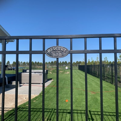 Beware of Dog, Sign, Cast Iron, Dog Sign, 6 3/4 Wide, 3 3/8 Tall - Etsy