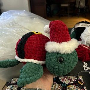 Santa Christmas Turtle Pattern Crochet PDF Download Beginner Friendly ...