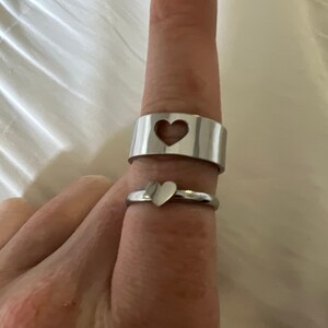 Matching Friendship Couples Heart Ring Set Lover Rings His and Her ...
