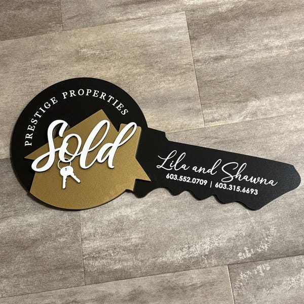 Closed Sign, Sold Wooden, Closing Gift Real Estate Agent Broker ...