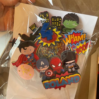 Superhero Cake Topper Hero Cake Topper - Etsy