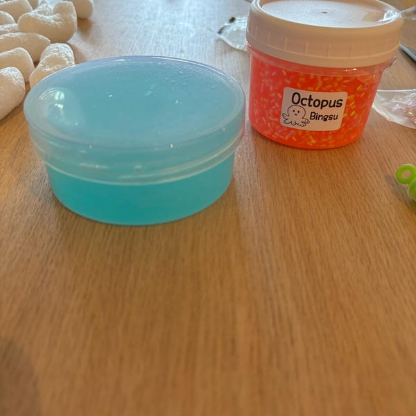 Sky Blue Universe Slime- Clear Slime With Purple Pearl Powder 6oz-hand ...