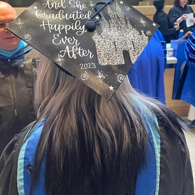 She Graduated Happily Ever After Grad Cap Topper Graduation Gift Tassel ...