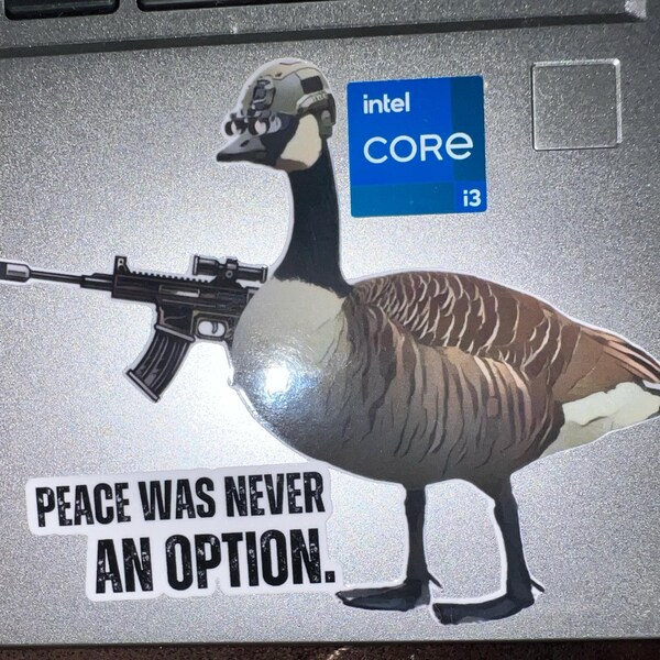Goose Sticker - Tactical Goose - Funny Goose Hunting Sticker - Peace ...