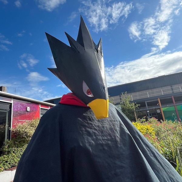 Tokoyami Foam Head Template | Fumikage Helmet, Pepakura Unfold Pattern ...