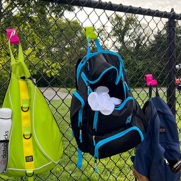 Attachable Pickleball Bag Hook Personalized for Hanging on Fence ...