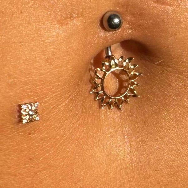 14K 16G Solid Gold Dermal Piercing/internally Threaded Dermal Anchor ...