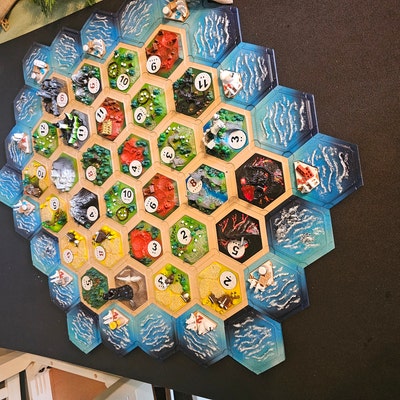 3D Printed Catan Boards for Scenario the Rivers of Catan - Etsy